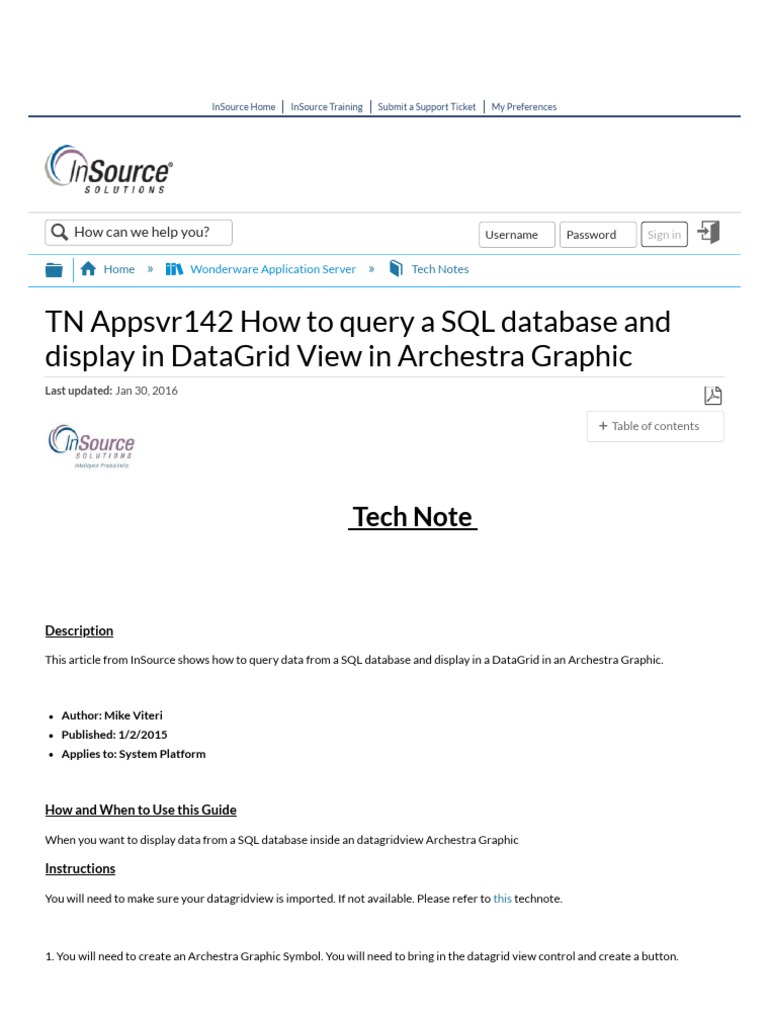 TN Appsvr142 How To Query A SQL Database and Display in DataGrid View ...
