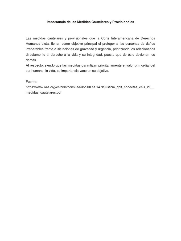 Importancia de Las Medidas Cautelares y Provisionales | PDF