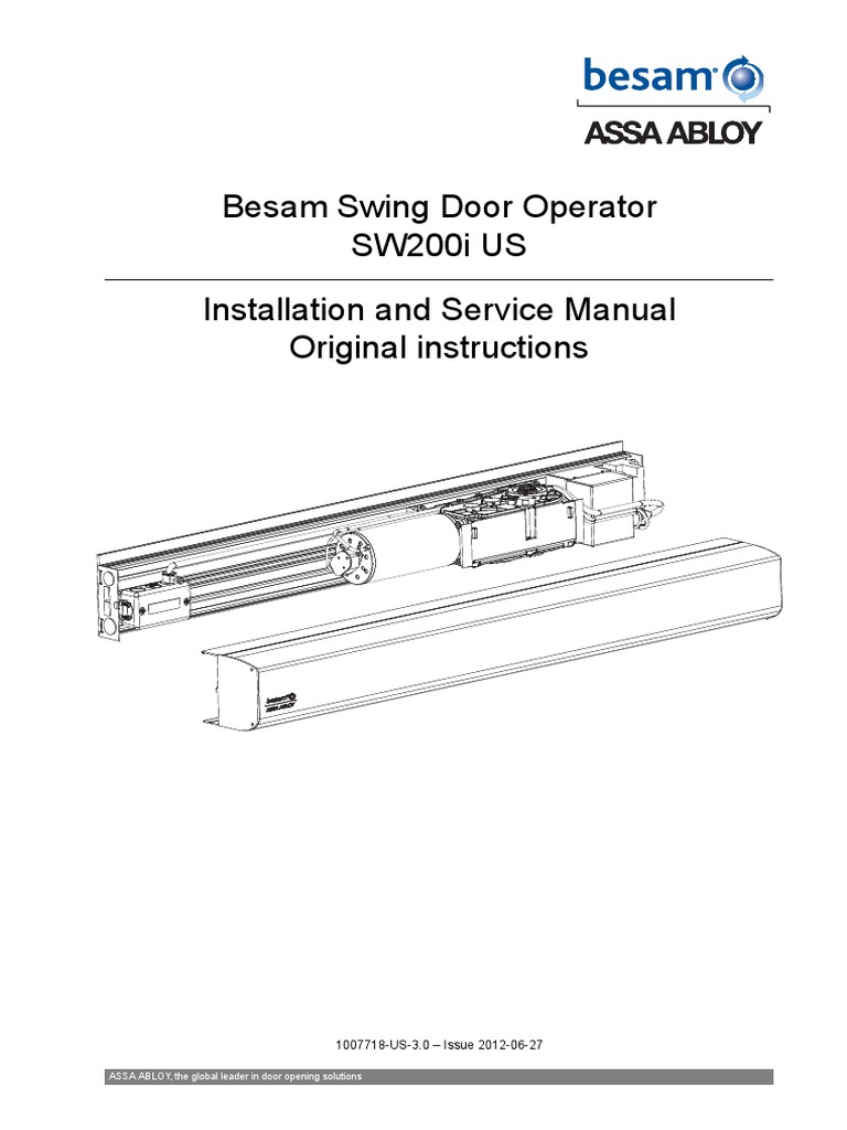 SW200i Install Manual Rev 3.0 PDF | PDF | Door | Electromagnetic ...