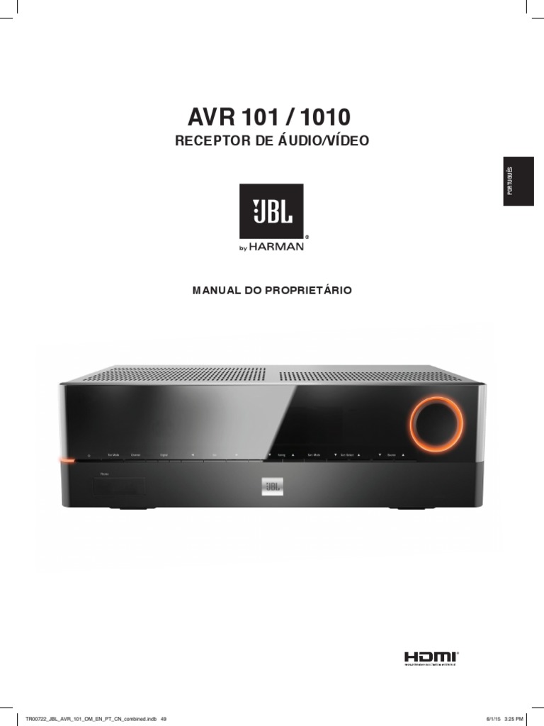 JBL Avr 1010 PDF | PDF | HDMI | iPod
