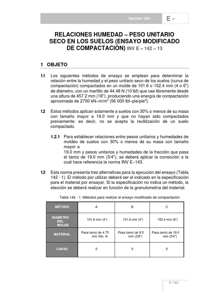 Inv e 142-13 | Descargar gratis PDF | Densidad | Física