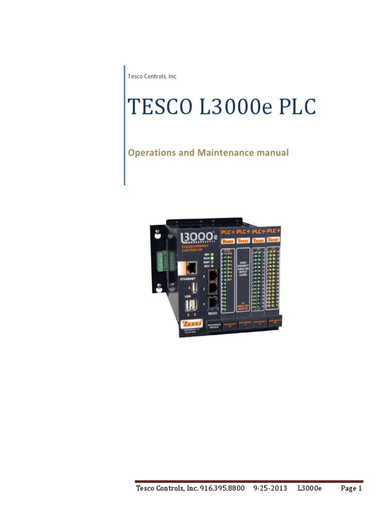 L3000 E-Manual | PDF | Computer Keyboard | Programmable Logic Controller
