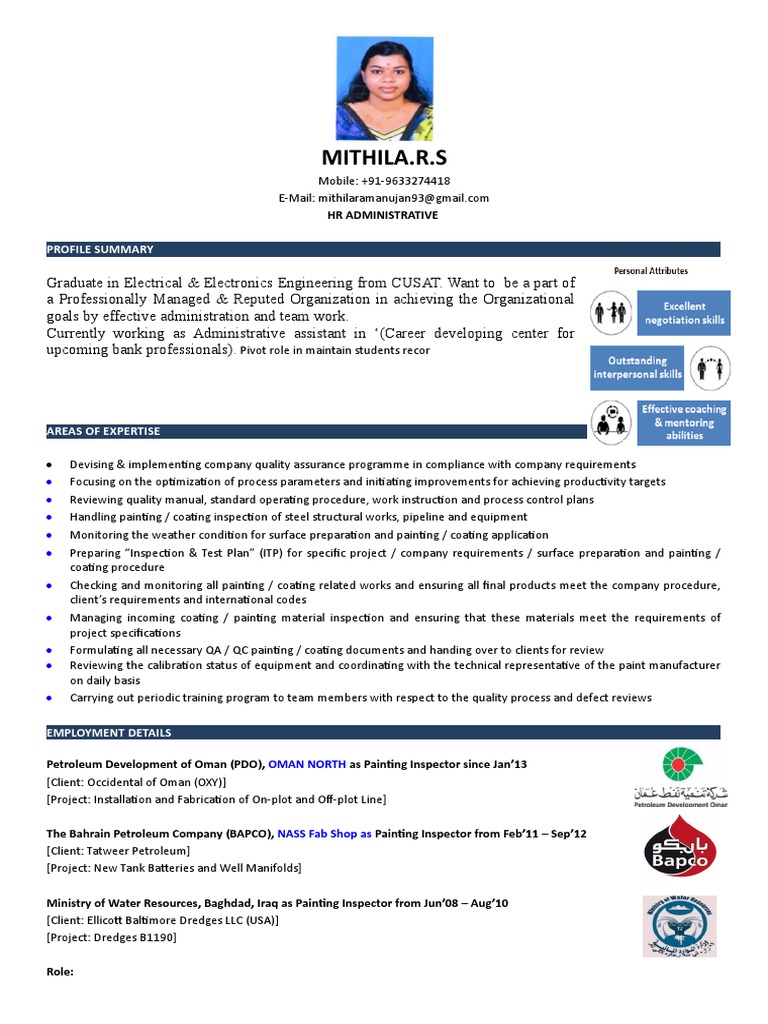 Resume For Painting Inspector | PDF | Quality Assurance | Business Process