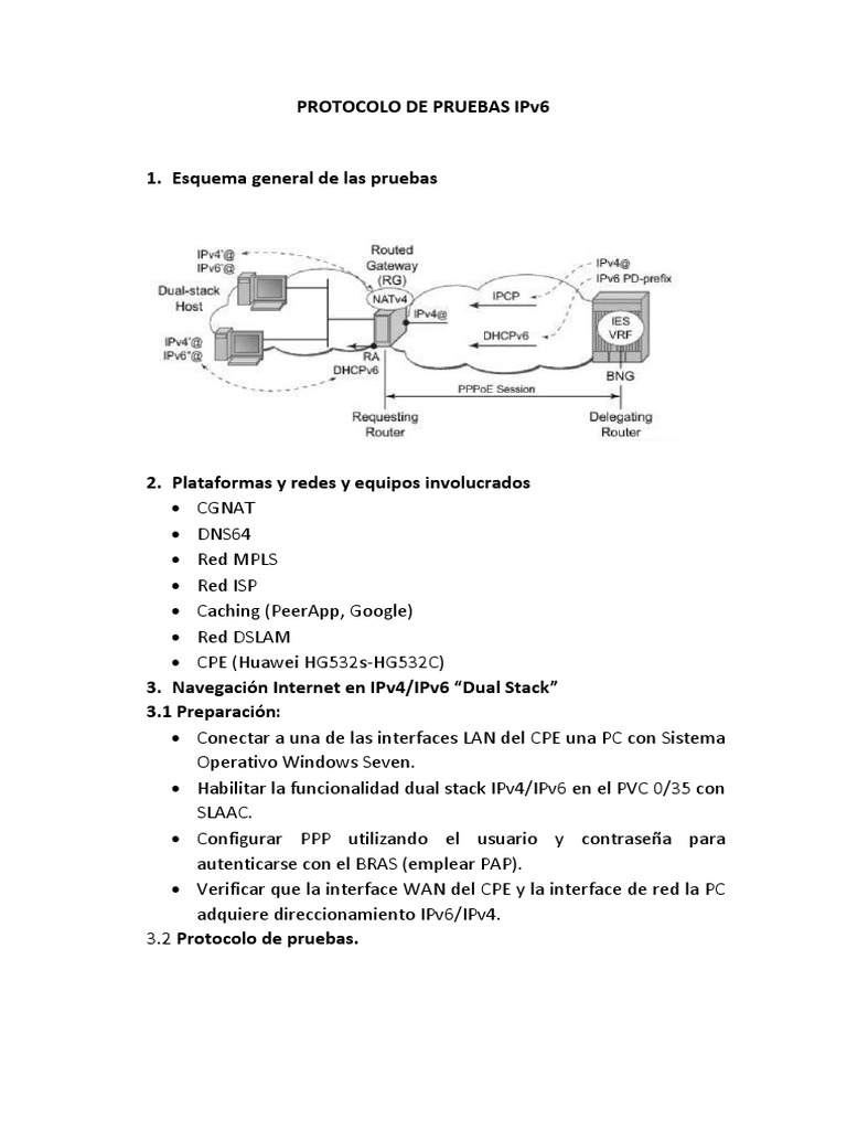 Protocolo de Pruebas IPv6 Demo | PDF | Protocolo de transferencia de archivos | Yo Pv6