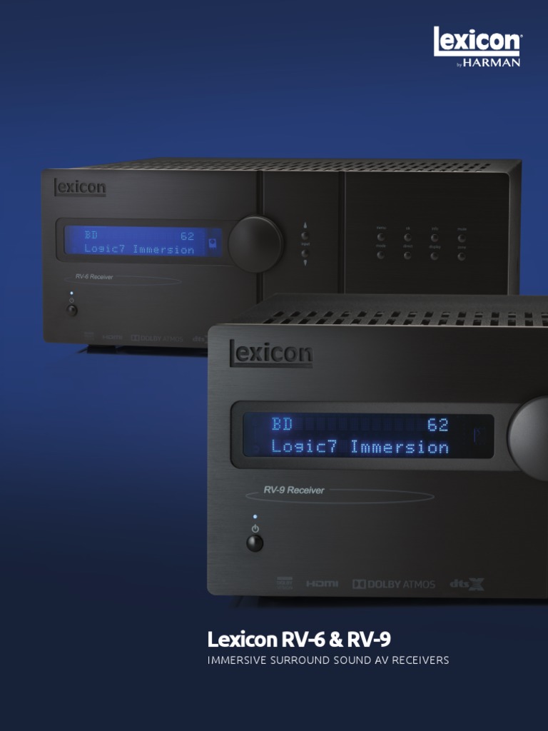 Lexicon RV-6 RV-9 Brochure WEB | PDF | Hdmi | Amplifier
