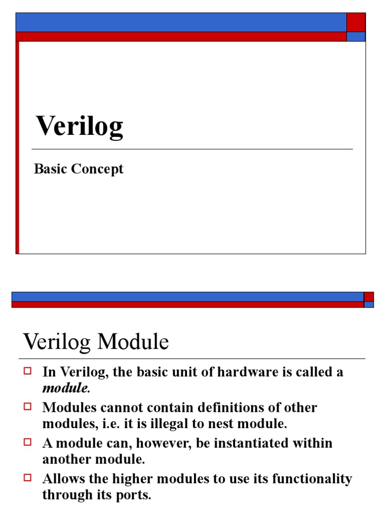 Verilog Class Pdf Computer Programming Computing