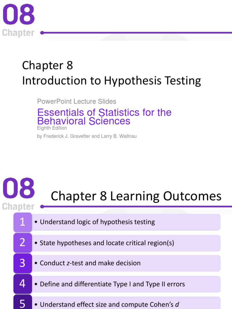 Chapter 8 Introduction To Hypothesis Testing Pdf Type I And Type Ii Errors Statistical