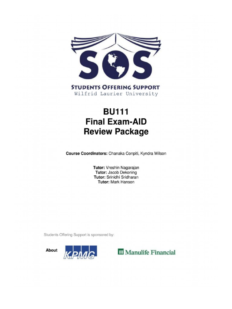 BU111 Final Exam Practice Questions | PDF