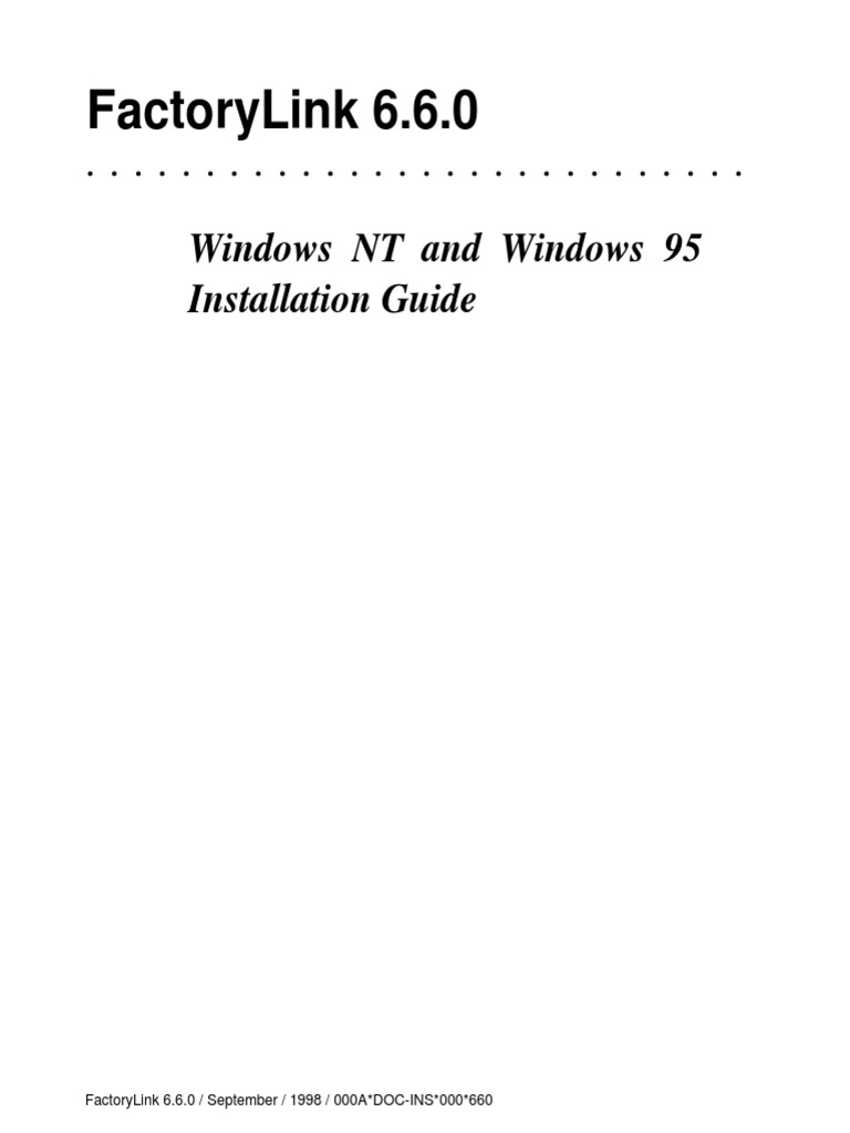 Guia Instalacion FactoryLink 6.5 - Win95 PDF | PDF | Windows Registry ...