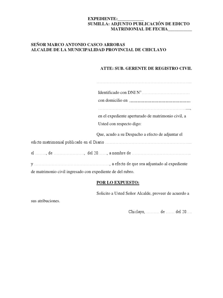 Edicto Matrimonial | PDF