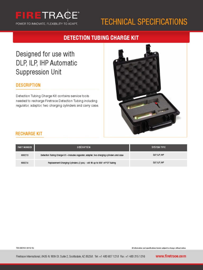 Nitrogen Charge Kit, Fire Trace 2018 | PDF