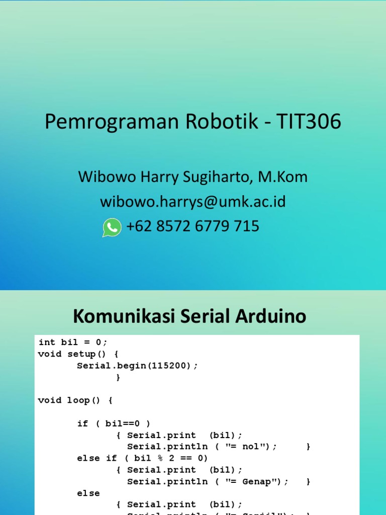 Komunikasi Serial Arduino PDF | PDF