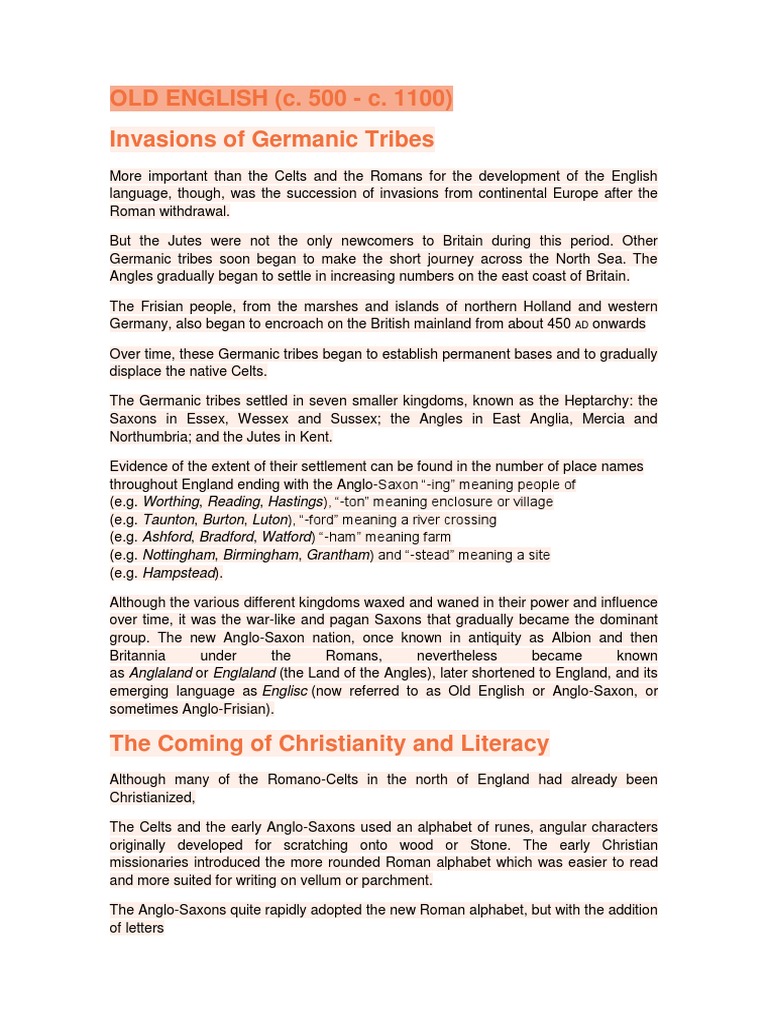 Old English | PDF | Norsemen | Vikings