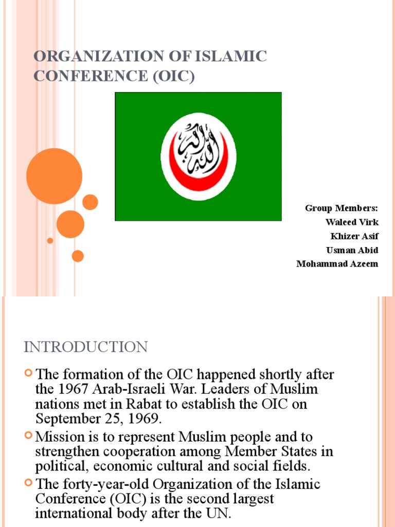 OIC: Challenges and Future Prospects | PDF | Organisation Of Islamic ...
