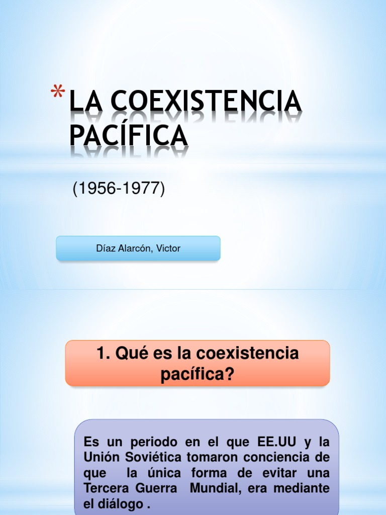 Coexistencia Pacífica | PDF | pacto de Varsovia | Unión Soviética