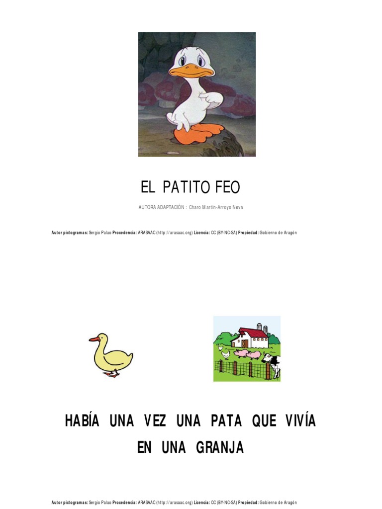El Patito Feo Con Pictogramas | PDF