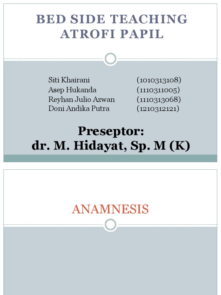 BST Atrofi Papil | PDF