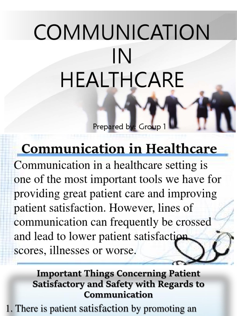 COMMUNICATION in HEALTHCARE.2 | PDF | Patient | Health Care