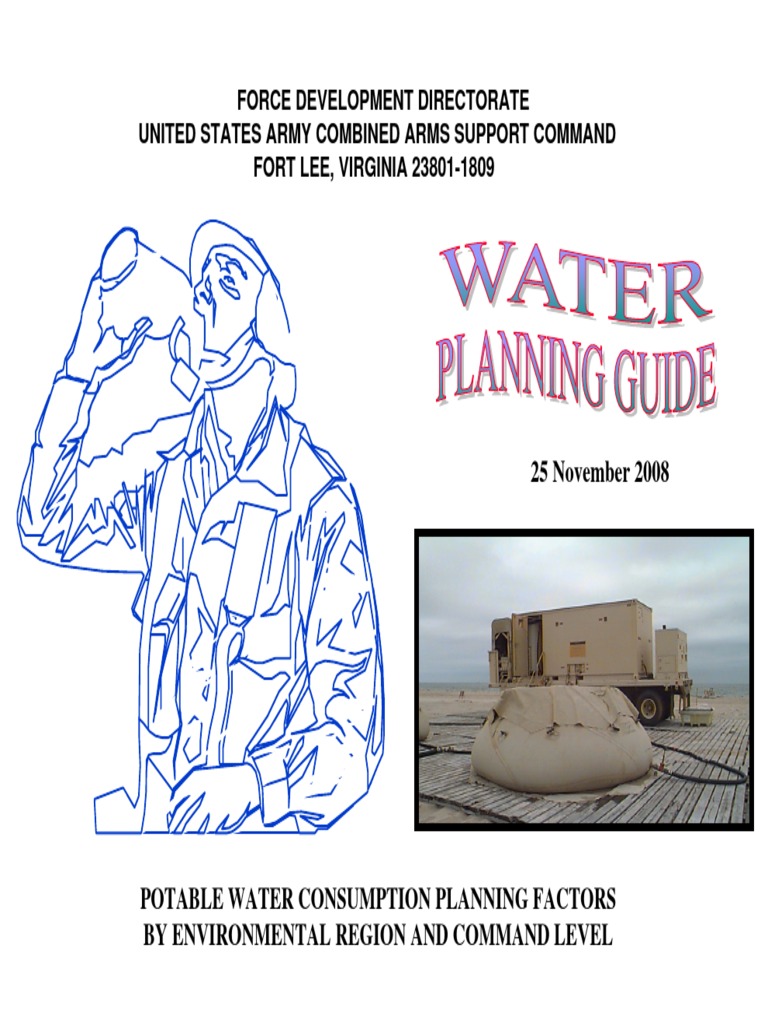 Water Planning Guide | PDF | Drinking Water | United States Army