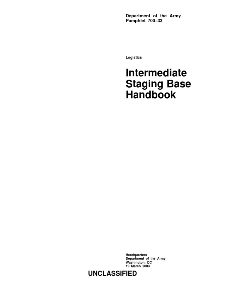 Planning and Executing Intermediate Staging Base Operations: A Guide ...