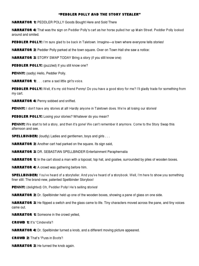 Peddler Polly and The Story Stealer | PDF