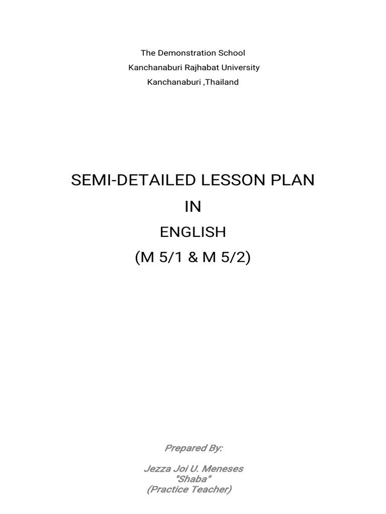 Modals Semi-Detailed Lesson Plan | PDF