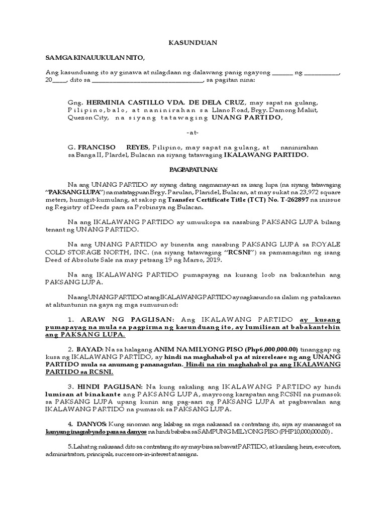 KASUNDUAN Rev1 | PDF