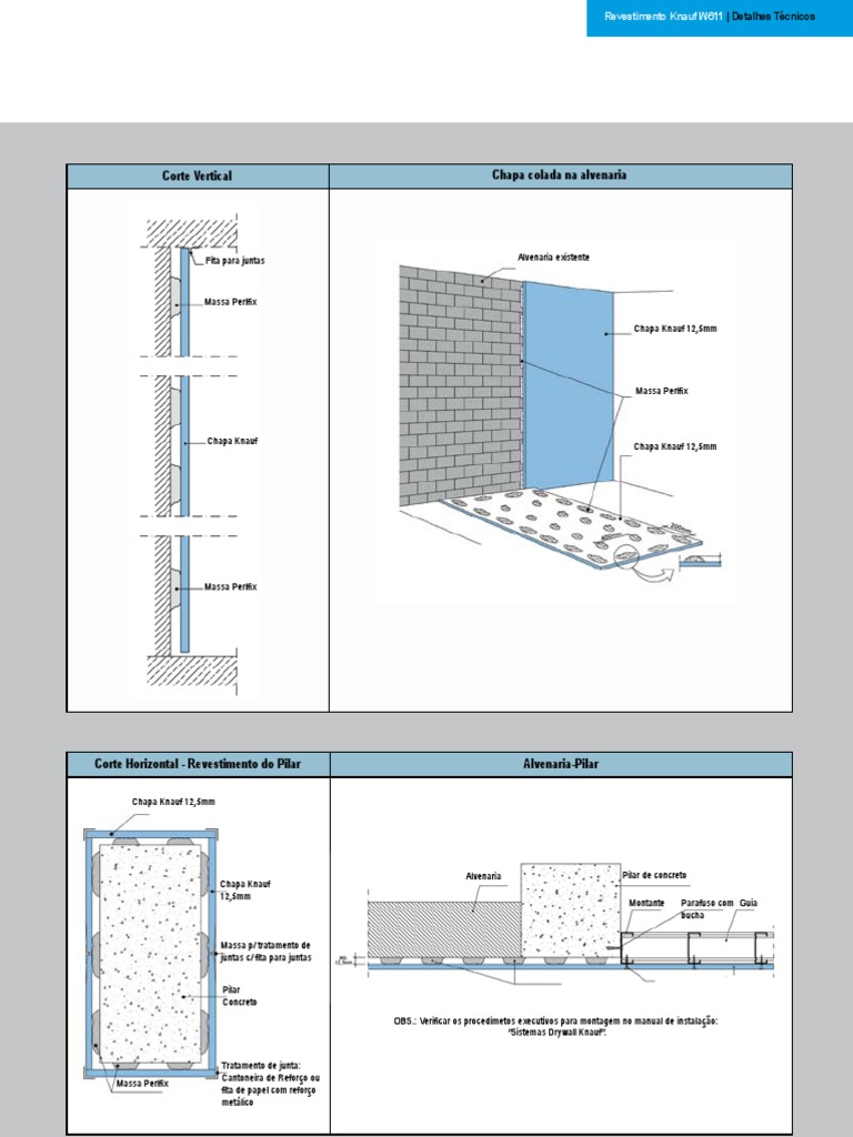 Sistemas de Revestimento Knauf | PDF | Drywall | Engenharia Civil