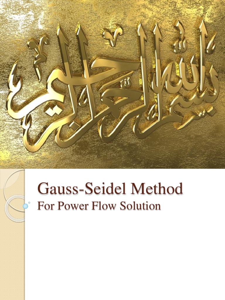 Gauss-Seidel Method For Power Flow Solution | PDF | Computer ...
