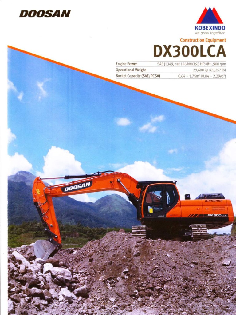 Excatavor Doosan DX300 LCA | PDF | Horsepower | Engines