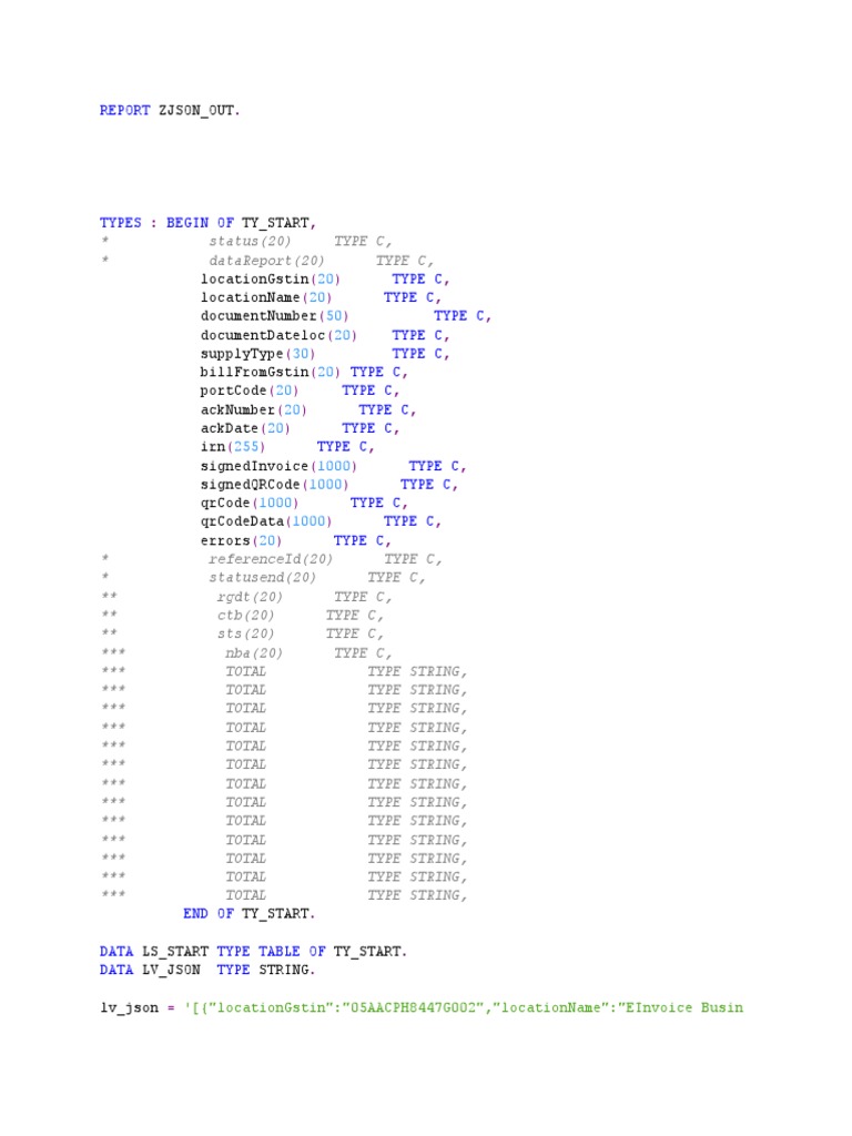 Json Out Invoice | PDF | Computer Data | Computer Programming
