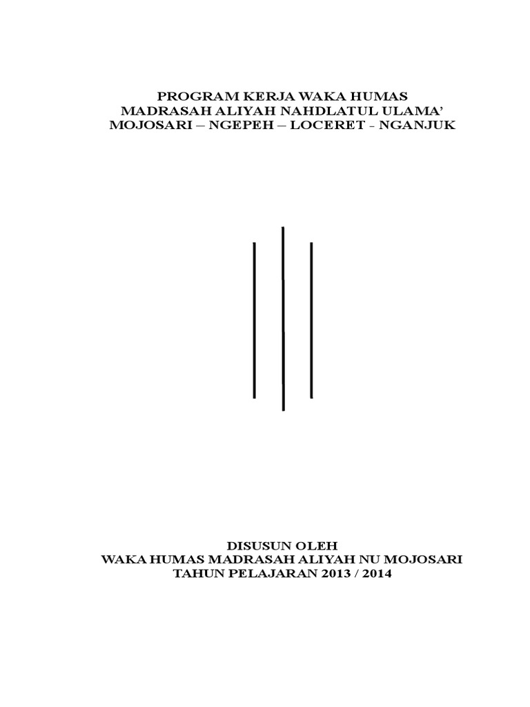 Program Kerja Waka Humas Madrasah Aliyah | PDF
