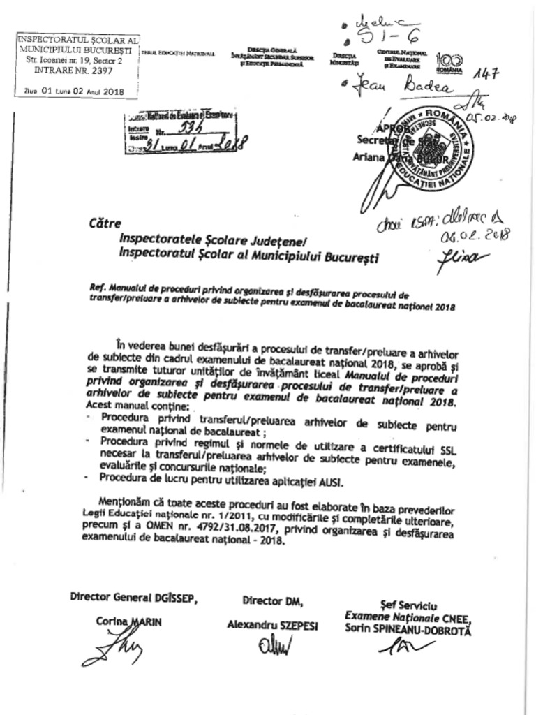 Manual - de Proceduri - Bac PDF | PDF