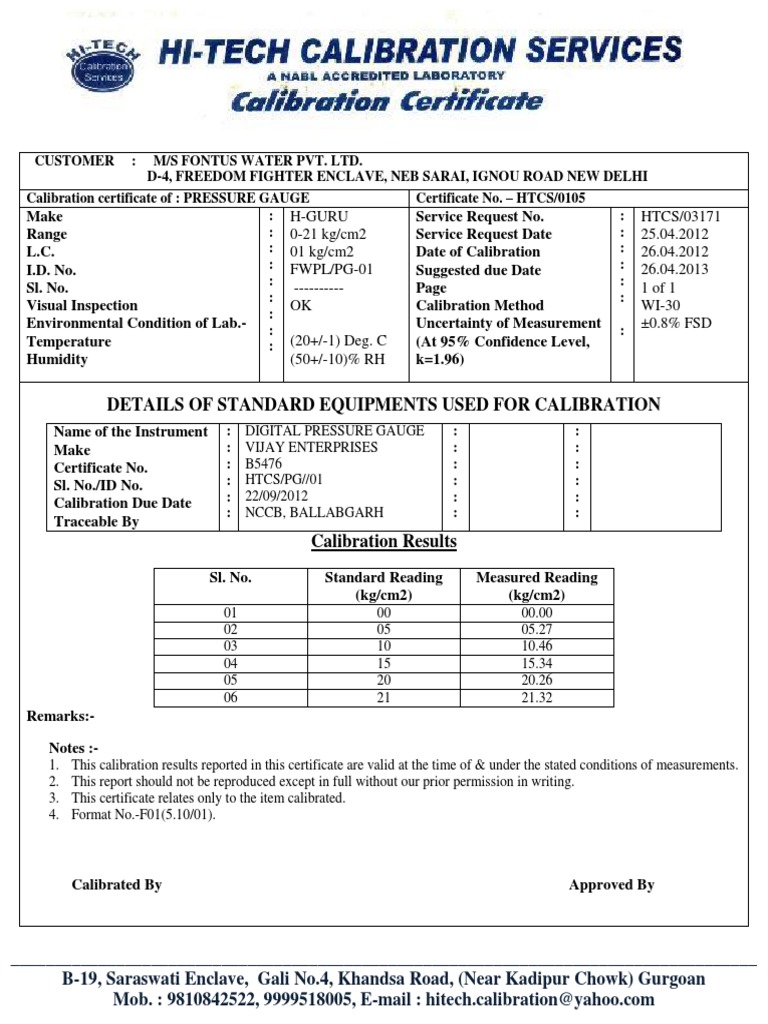 Calb 1 | PDF | Calibration | Metrology