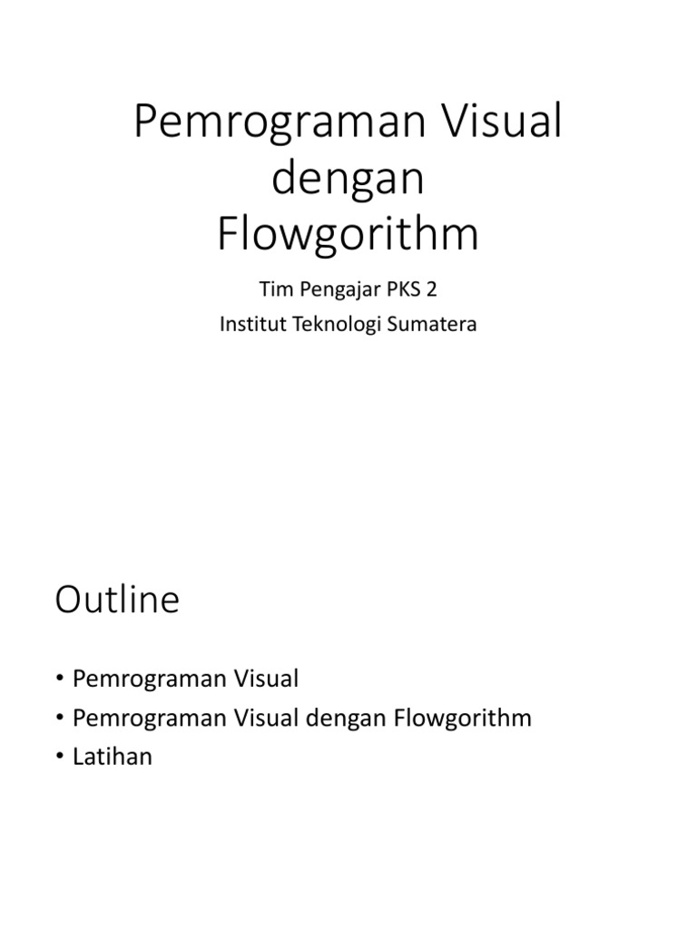 Pemrograman Visual Flowgorithm | PDF