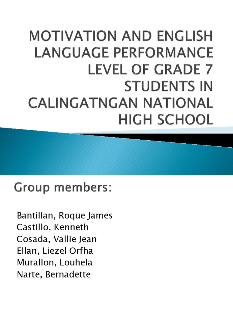 Research Powerpoint Presentation | PDF | Motivation | Motivational