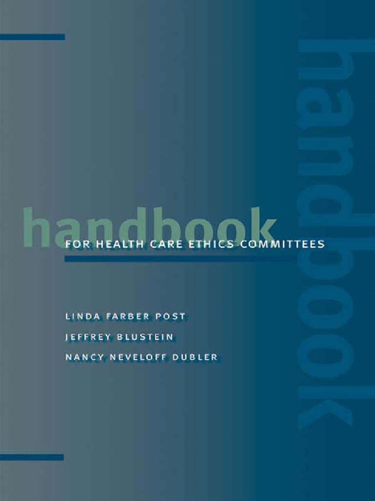 Handbook For Health Care Ethics Committees PDF | Download Free PDF | Bioethics | Informed Consent
