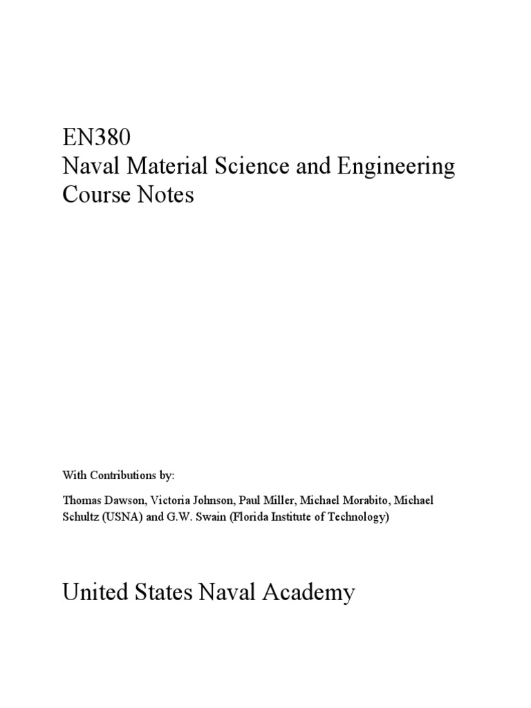 Naval Material Science and Engineering USNA PDF | PDF | Anode | Corrosion