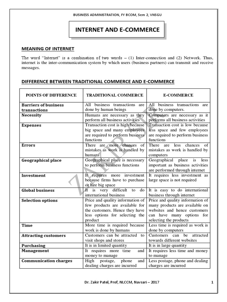 Internet and E-Commerce | PDF | E Commerce | Retail