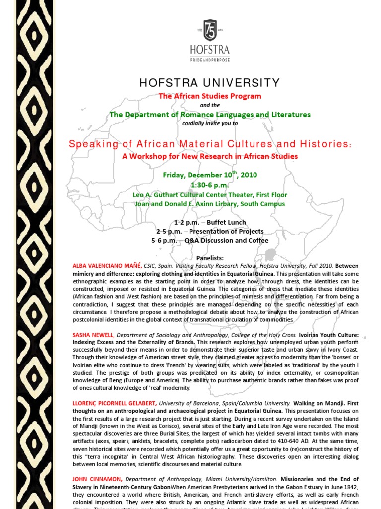 African Studies Workshop Program | PDF | Slavery | Ivory Coast