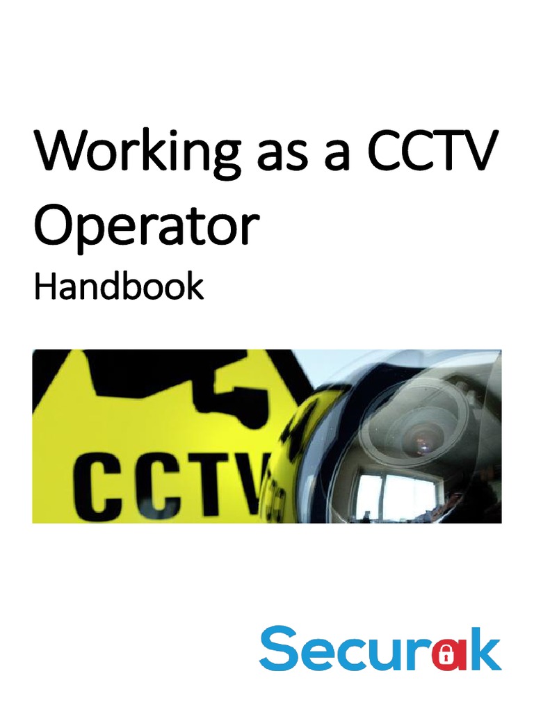 CCTV Operator - Handbook PDF | PDF | Closed Circuit Television | Public ...