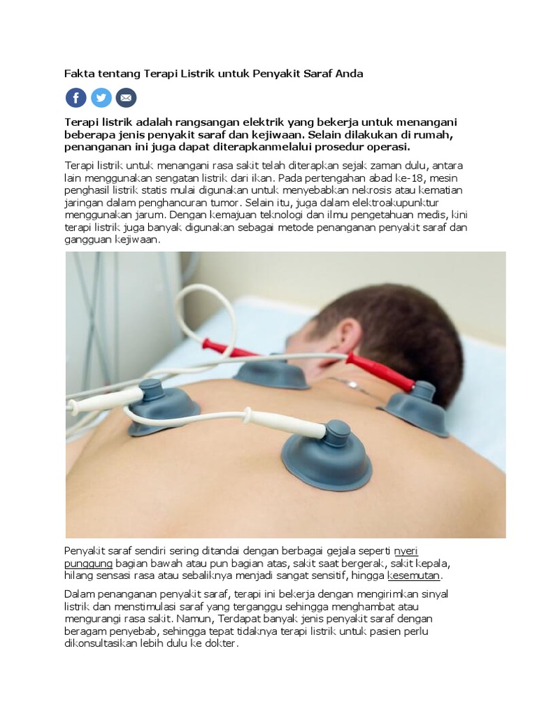Fakta Tentang Terapi Listrik Untuk Penyakit Saraf Anda | PDF