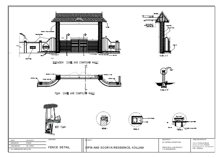 COMPOUND WALL AND GATE Details | PDF