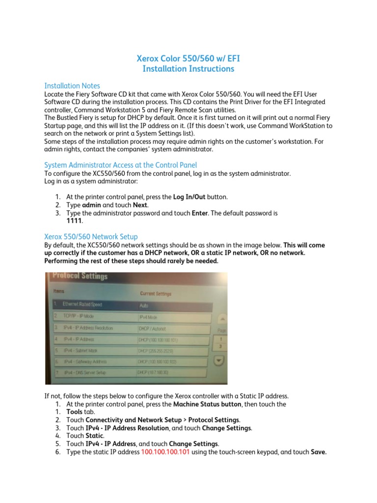 Xerox Color 550/560 EFI Setup Guide | PDF | Public Key Certificate | Ip ...