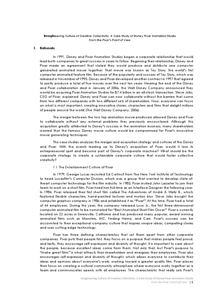 Imagineering Culture of Creative Collectivity - A Case Study of Disney ...