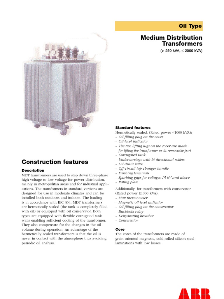 En Medium Distribution Transformers | PDF | Transformer | Power (Physics)