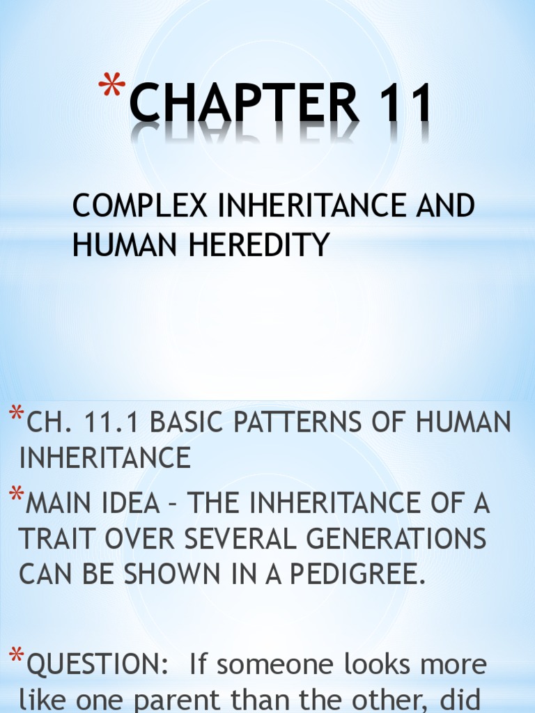 Ch 11 Complex Inheritance And Human Heredity Notes Pdf Dominance 9791