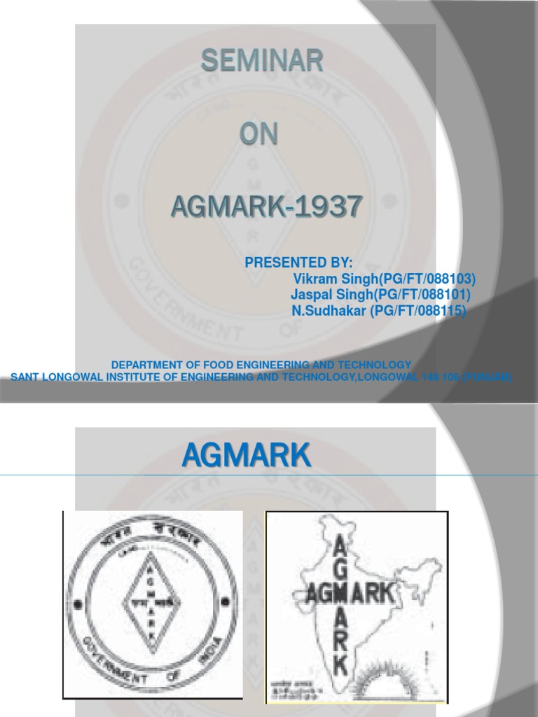 Agmark 1937 | PDF | Commodity | Agriculture
