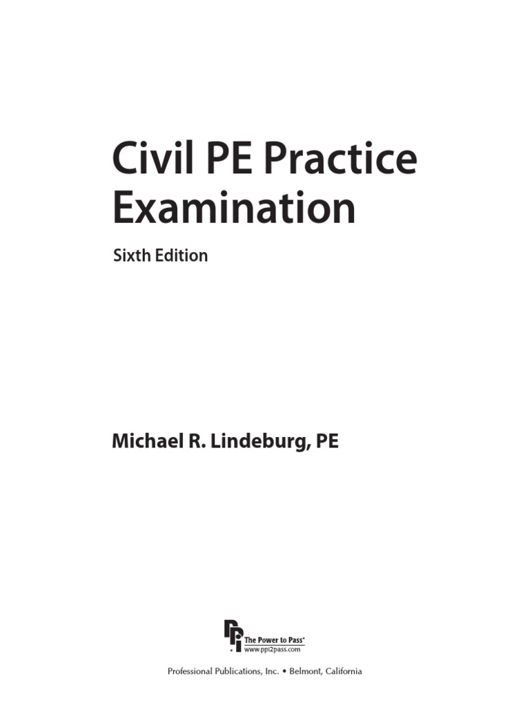 Guide to Solving the Civil PE Practice Examination: Detailed Solutions ...