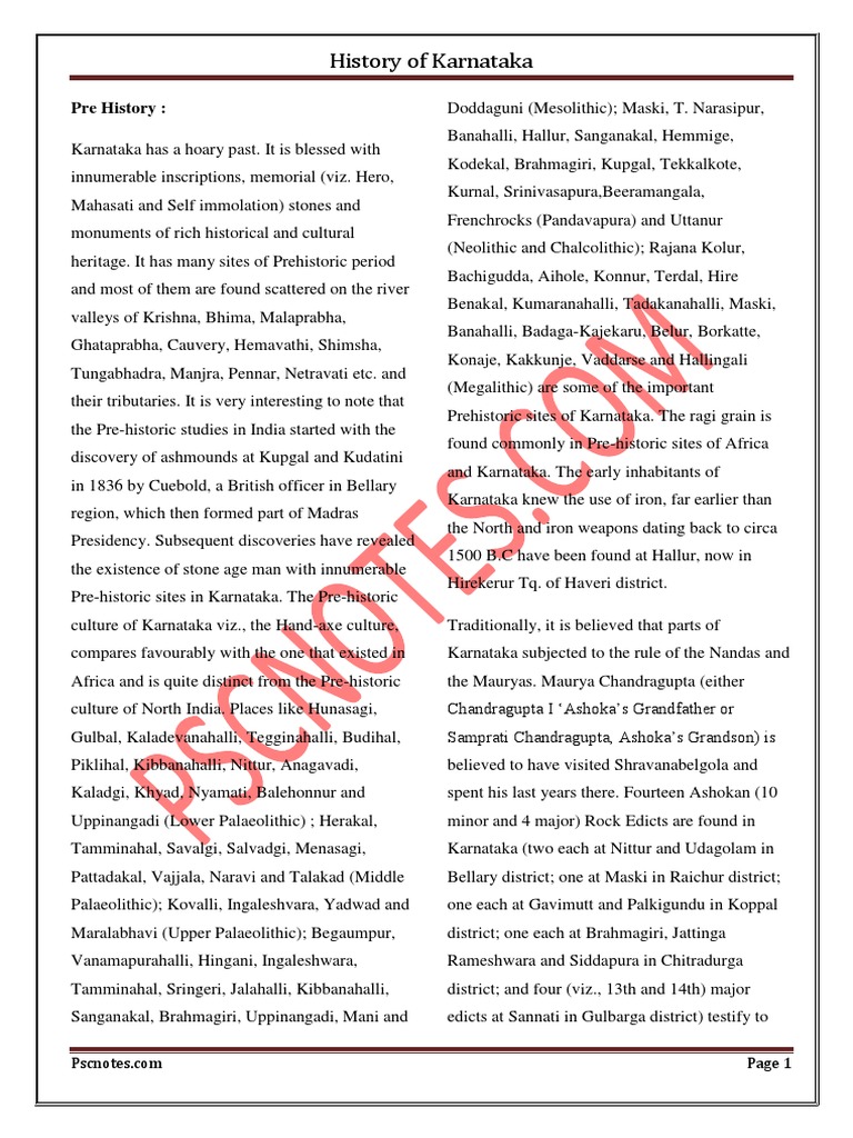 Karnataka History Pre Extended Module Pdf Asian Royal Families